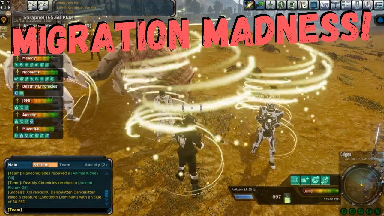 A Migration 2020 Team Hunt (Eomon, Longtooth, and Old Fred) in Entropia ...