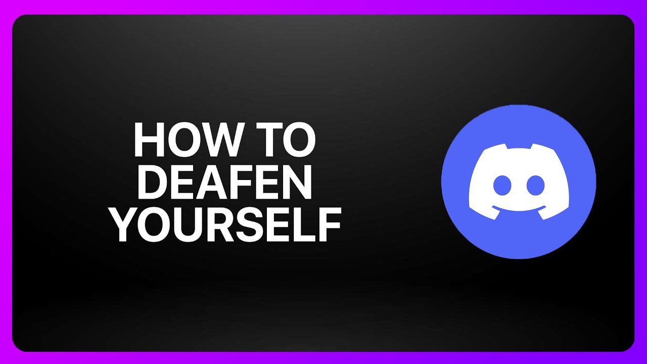 How To Deafen Yourself In Discord ! Tutorial - YouTube