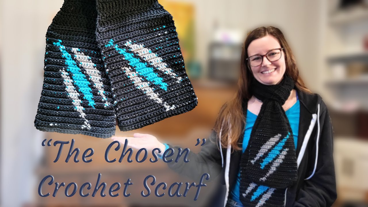 "The Chosen" 3-Fish Logo Crochet Scarf Tutorial - YouTube