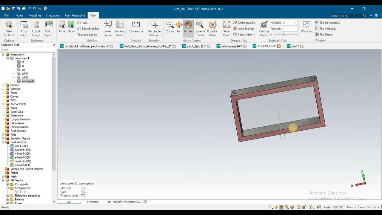 Loop antenna Rectangular loop Square loop antenna using CST - YouTube