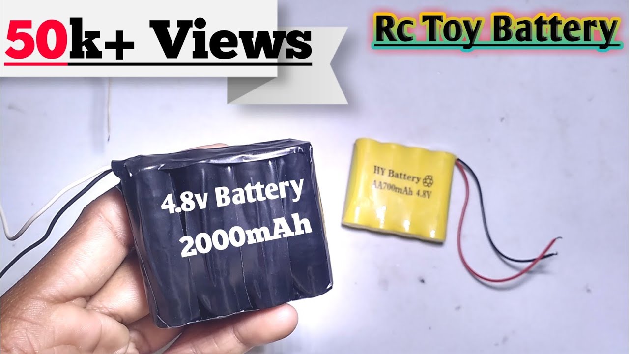 How to make rc toy4.8 volt battery at home ||Rc toy battery - YouTube