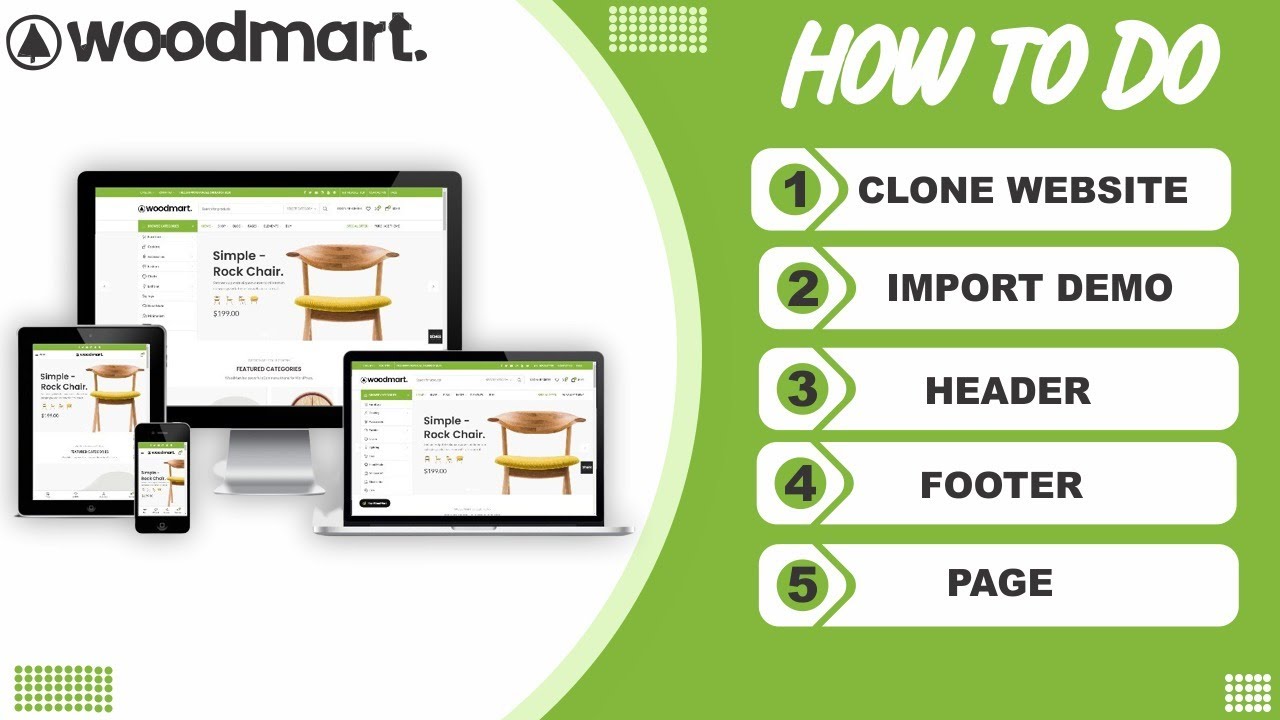 How to import demo of woodmart theme, build header, footer & Home Page ...