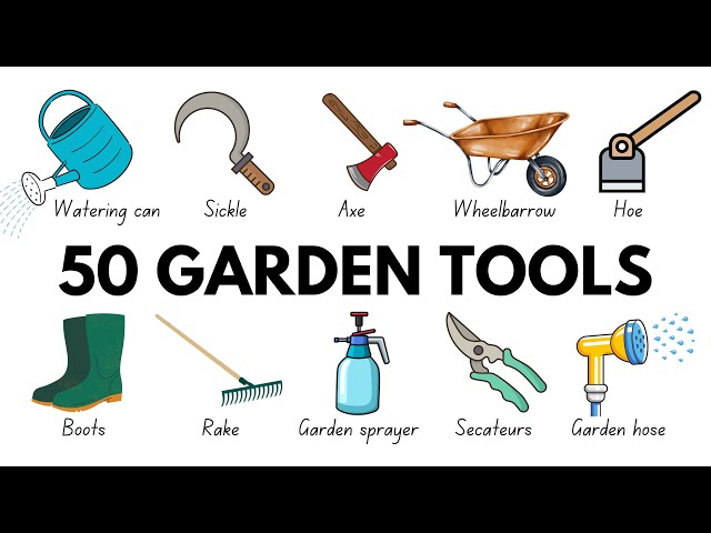 Gardening Tools Vocabulary List With Pictures English