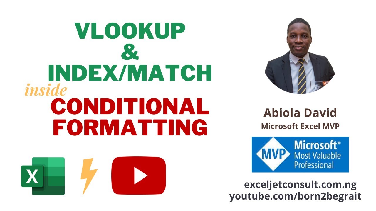 VLOOKUP & INDEX/MATCH Inside Conditional Formatting - YouTube vlookup-index-match-inside-conditional-formatting-youtube