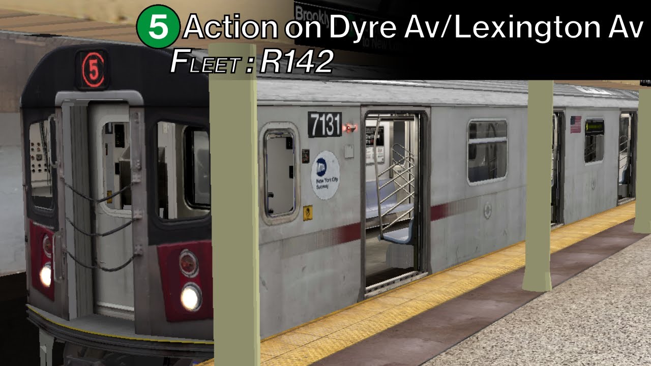 OpenBVE : R142 (5) Action on Dyre Av and Lexington Av (via South Ferry Loop) - YouTube