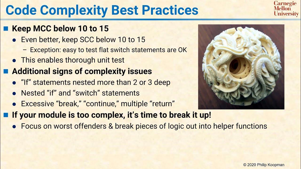 L09 07 Code Complexity Best practices - YouTube
