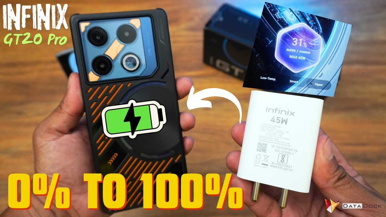 Infinix GT 20 Pro Charging Test | 0% to 100% Fast Charging Test with ...
