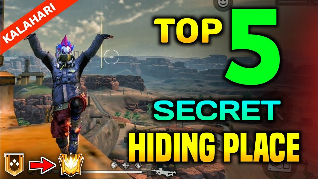 TOP 5 SECRET HIDING PLACE IN GARENA FREE FIRE || FREE FIRE TOP 5 SECRET ...