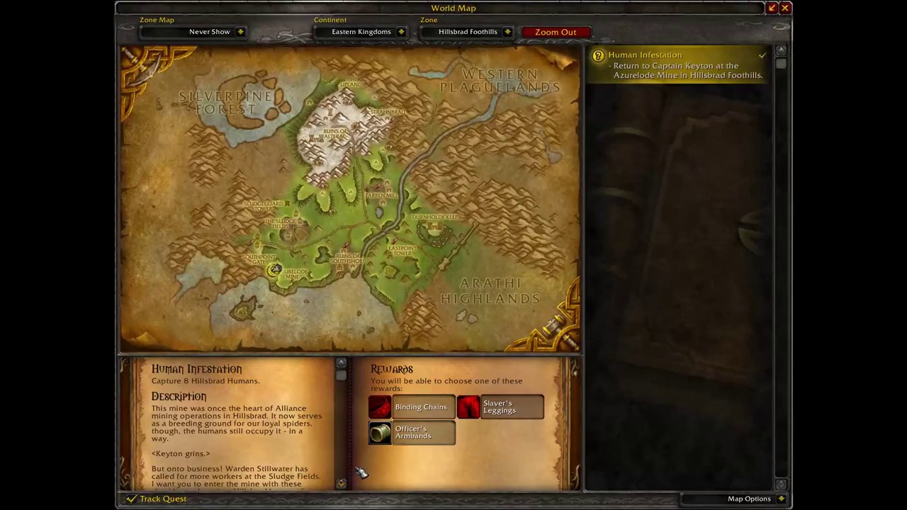 World of Warcraft Quests - Human Infestation - YouTube