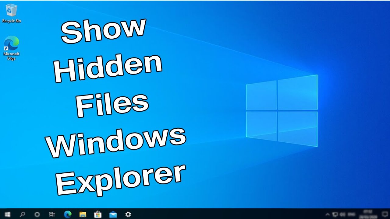 how to show hidden files in windows explorer | hide folder ko unhide ...