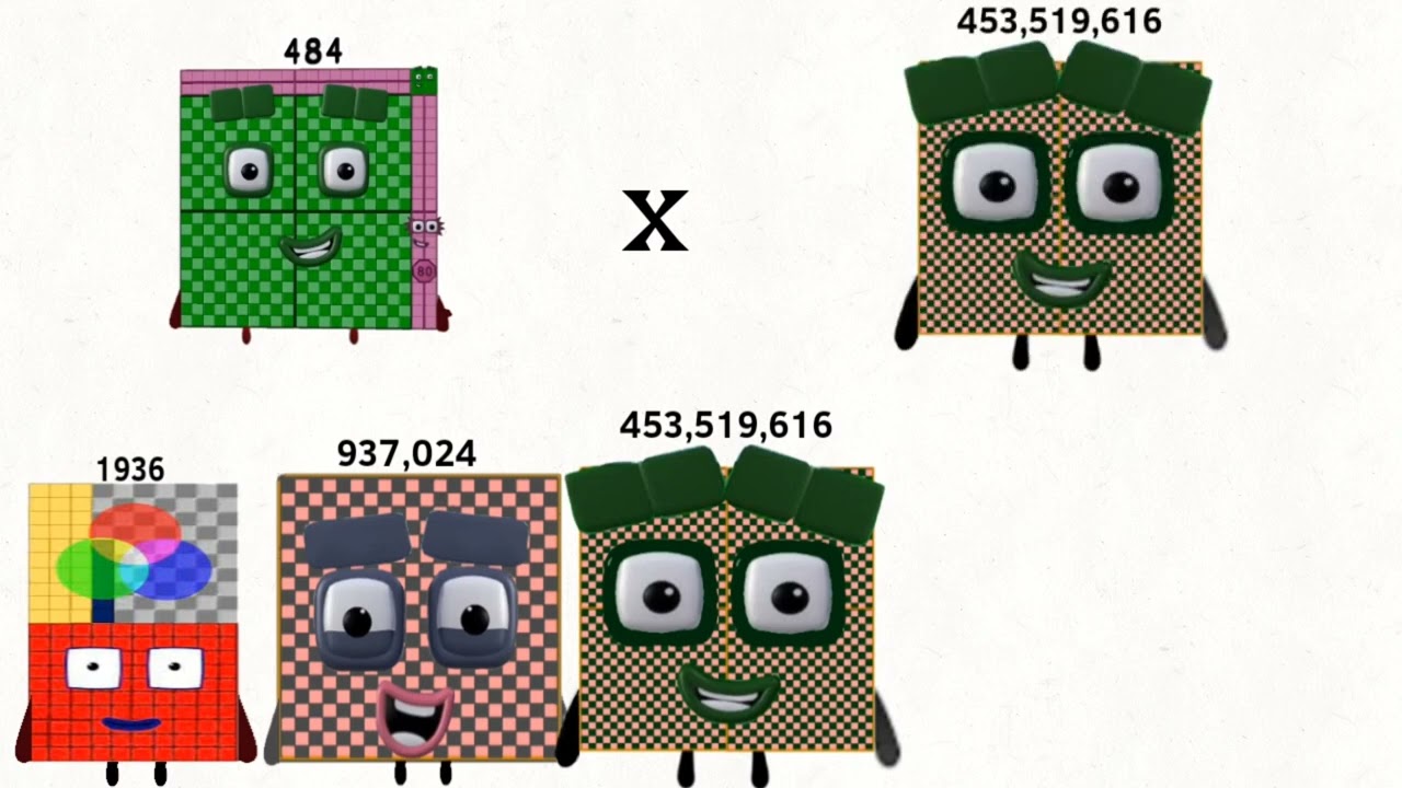 numberblocks 484 times with repeated multiples yield numbers up to ...