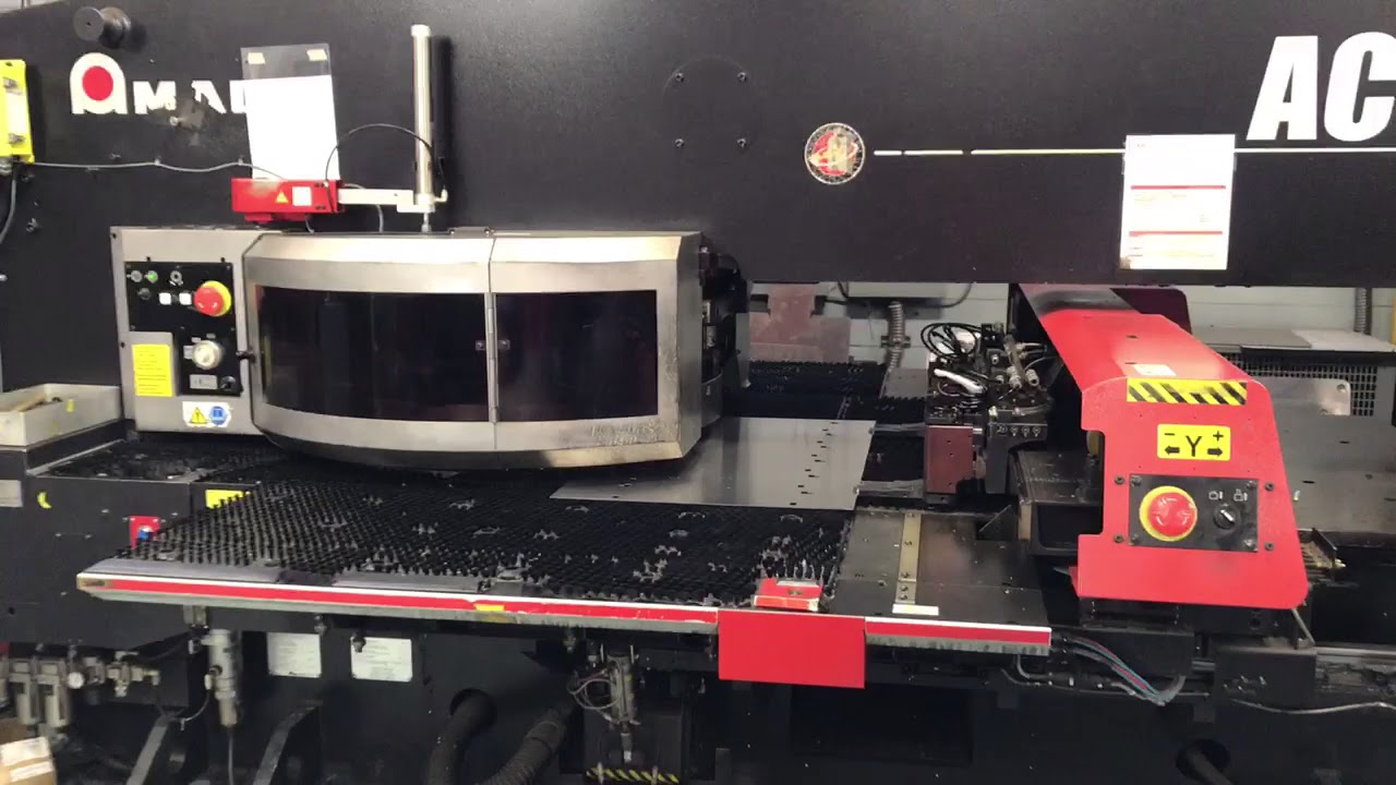 Amada AC255NT CNC Turret Punch Press - YouTube