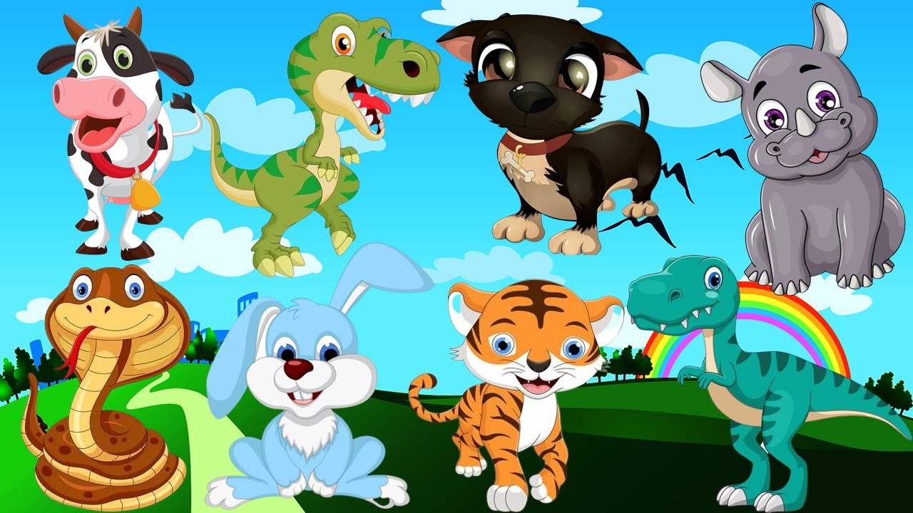 Learn farm animals, wild animal sounds: Goat, Hedgehog, Deer, Panda ...