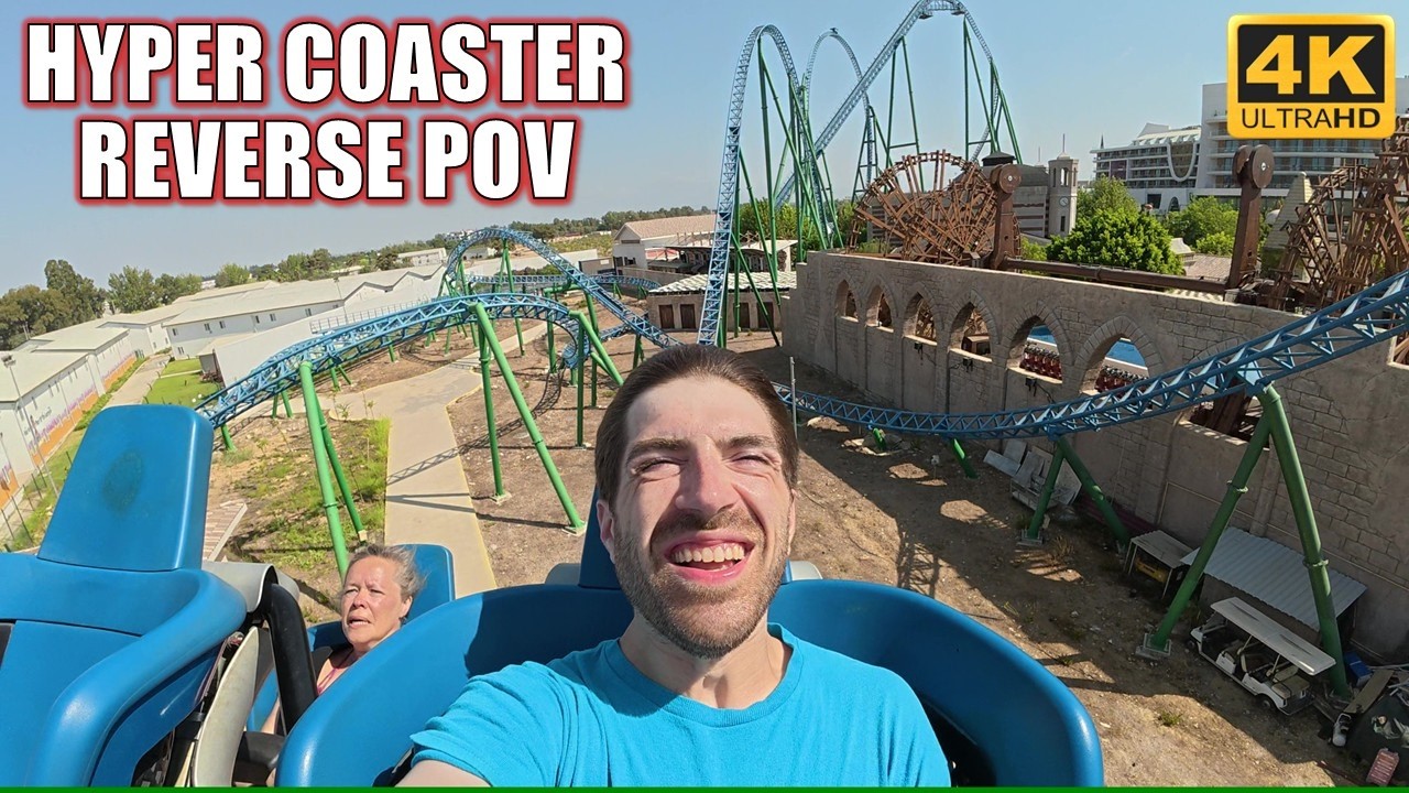 Hyper Coaster Reverse POV (4K 60FPS), Land of Legends Mack Mega Coaster ...