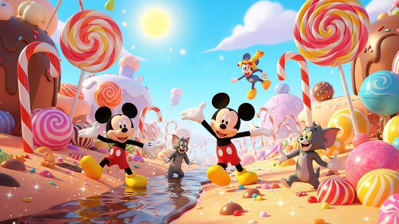 Grand Candy Land Adventure 🍭🐭 | Mickey, Mess Mickey & Tom & Jerry 🍬🐱 ...