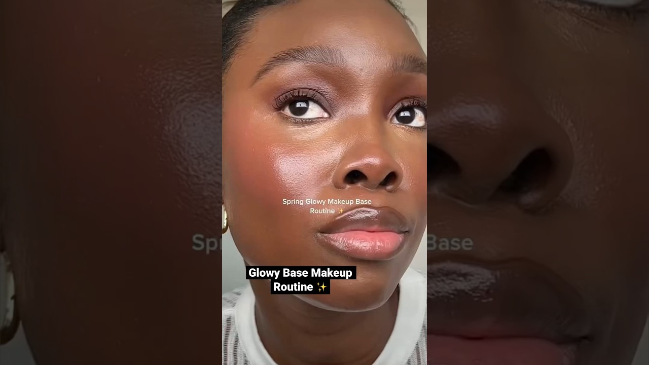 Glowy base makeup routine for black girls - YouTube