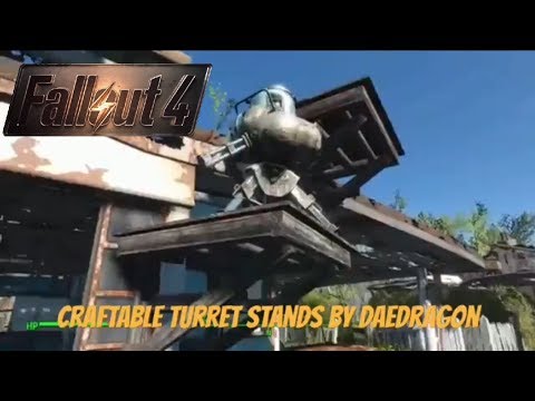 Fallout 4 Xbox One Mods|Craftable Turret Stands - YouTube