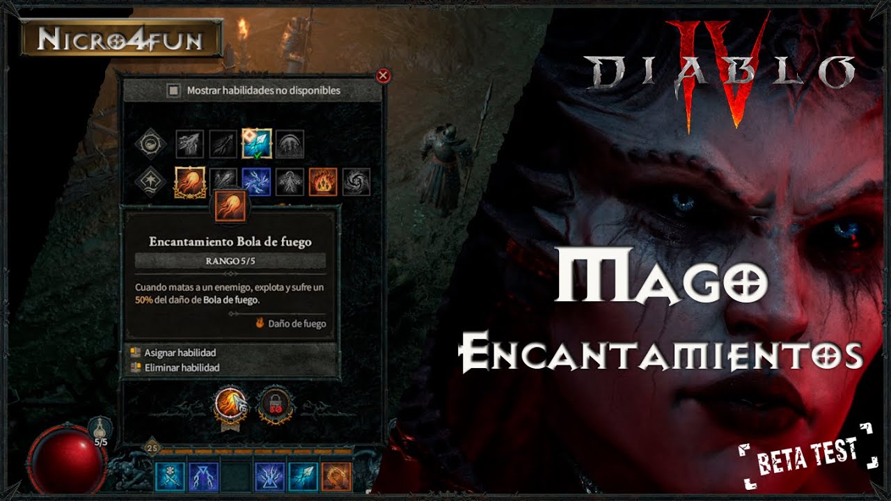 Diablo IV - Mago - Encantamientos [Beta] - YouTube