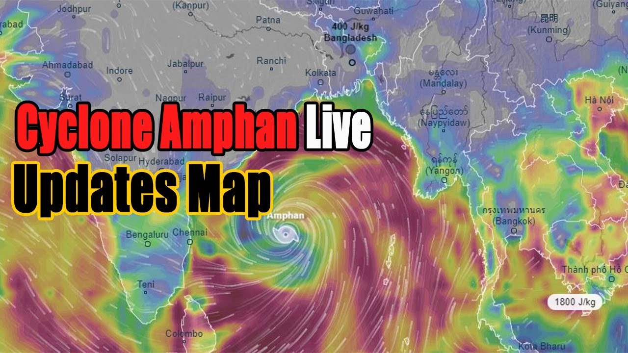 Cyclone Amphan Live Updates Map 2020 - YouTube