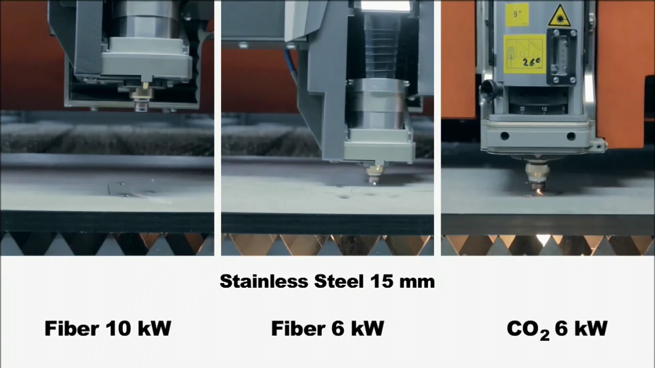 Bystronic Fiber Laser Cutting Comparison Stainless Steel 15mm - 10kw vs ...