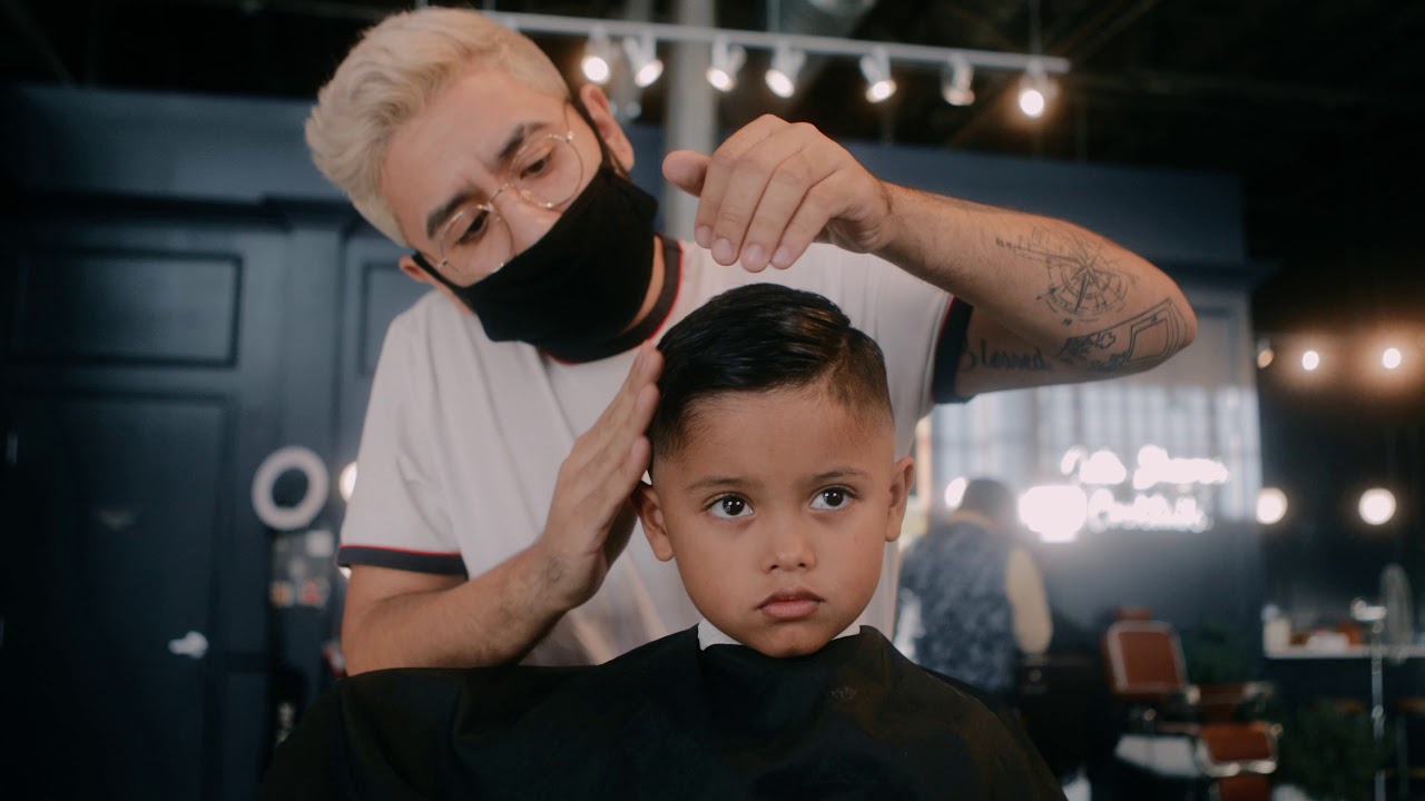 Fresh Skin Fade with Hard Part Haircut - Cool Kid's Haircut in One of ...