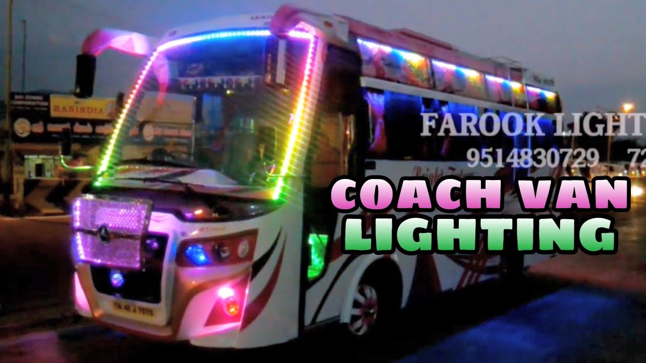 Coach van lighting | pixel led disco light work | FAROOK FLASHERS ...