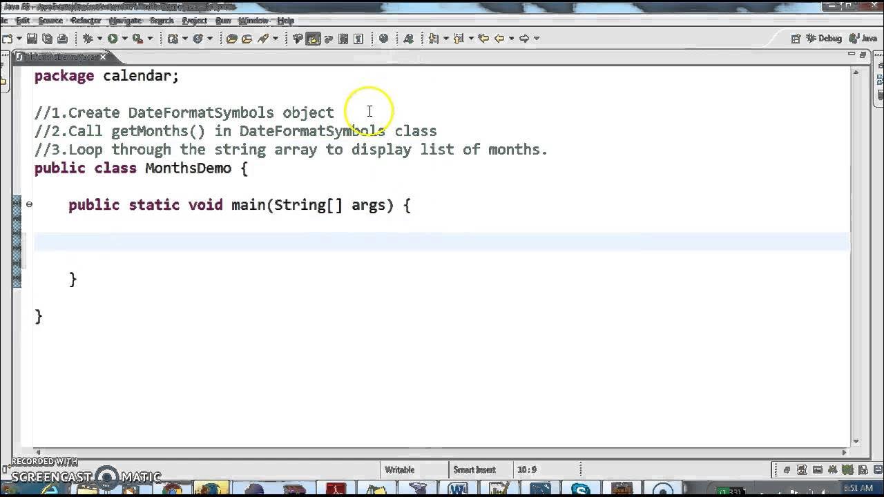 How to display list of months in java? - YouTube