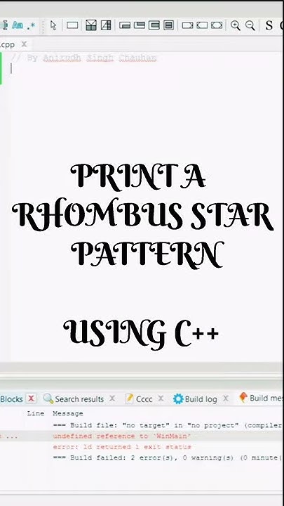 PRINT A RHOMBUS STAR PATTERN USING C++ ... #shorts - YouTube