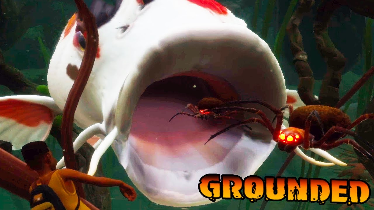 MAX Tricks Bell Spider To Get Gulped By The Koi Fish In Grounded! # ...