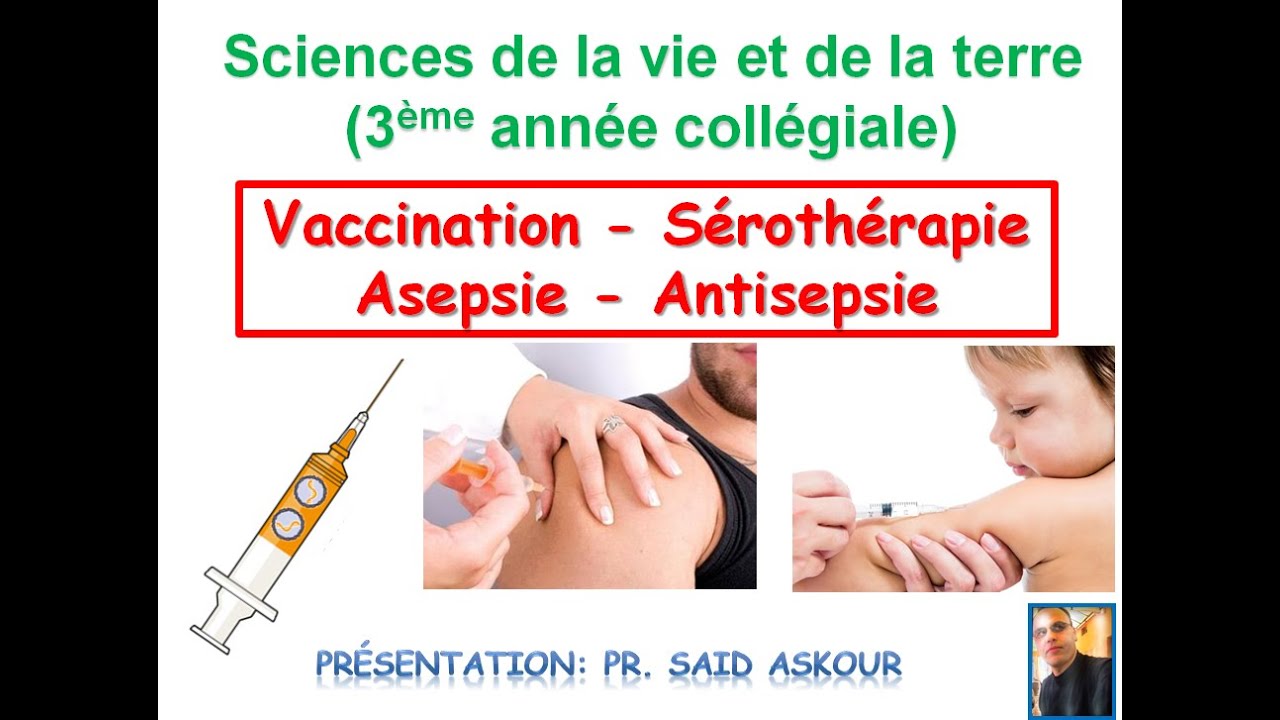 Vaccination Sérothérapie Asepsie Antisepsie - YouTube