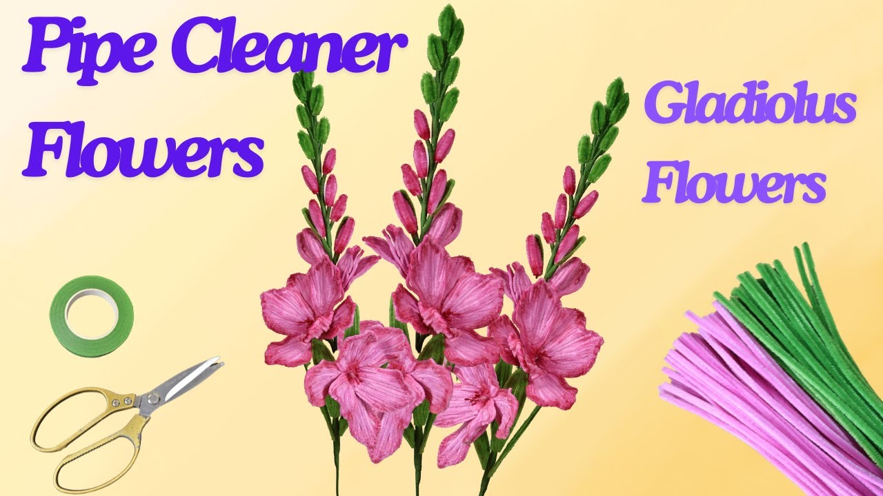 The Art of Craft – Exquisite Velvet Wire Gladiolus - YouTube