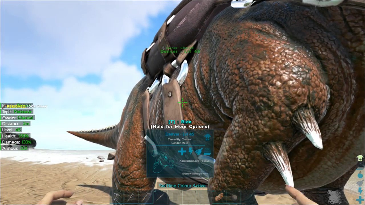 ARK I'm back to my oud house, drive whit parasaurus and bulding house ...