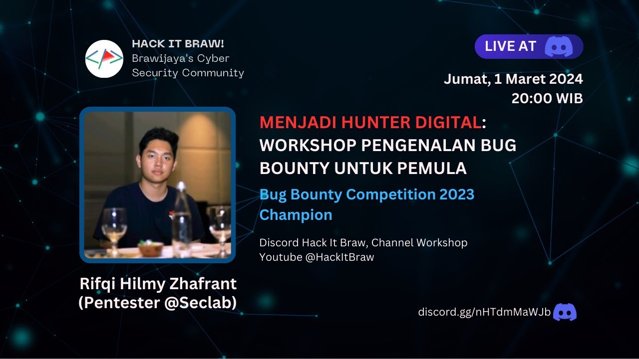 [ Workshop ] Menjadi Hunter Digital: Workshop Pengenalan Bug Bounty untuk Pemula - YouTube