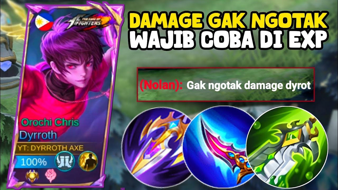 Damage Gak Ngotak!! Build Dyrroth Tersakit 2024 - Item Dyrroth Tersakit 2024 - YouTube