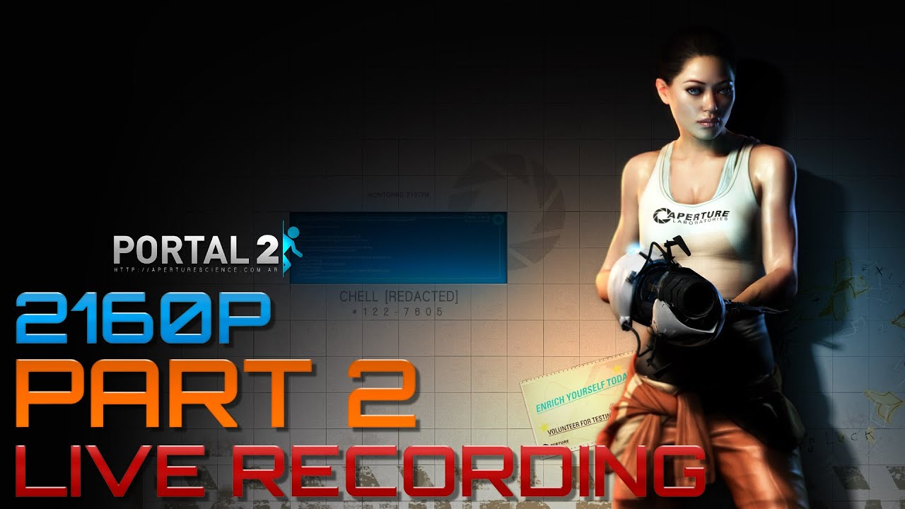 Portal 2 Part 2 [PC][English][4K][Live] - YouTube