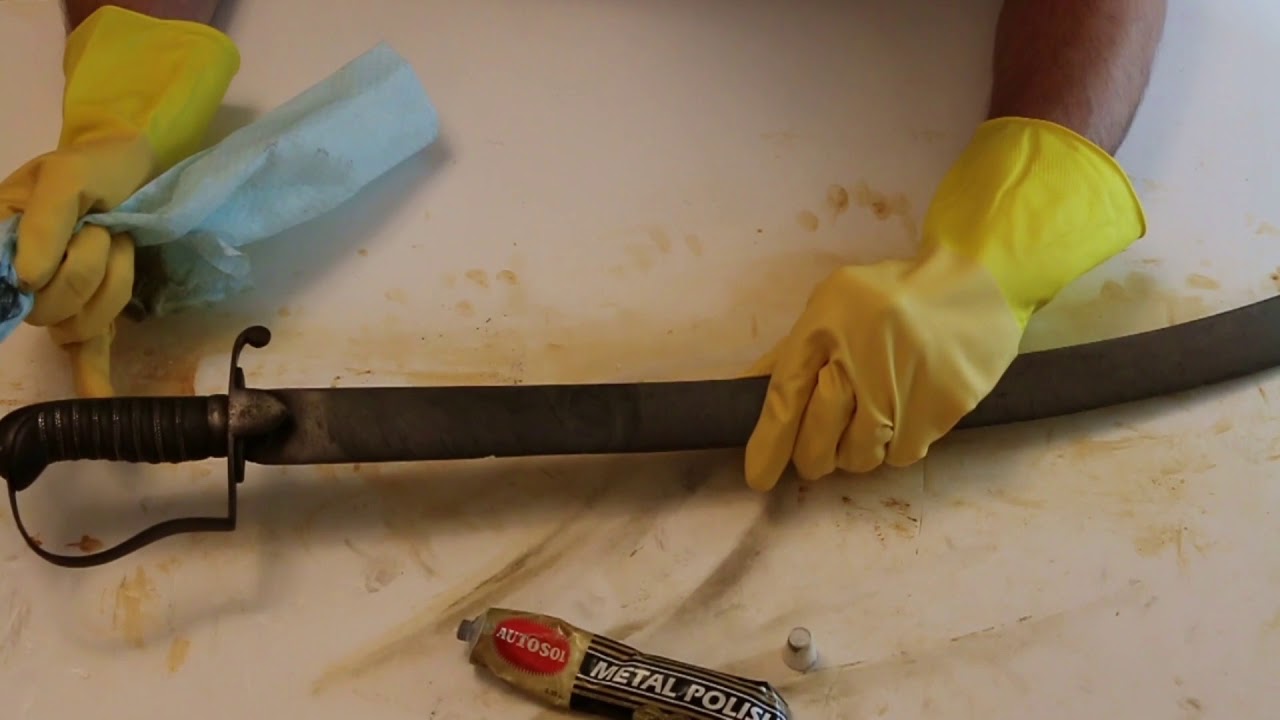 Wootz Damascus Steel Sword Blade - Revealing the Pattern - YouTube