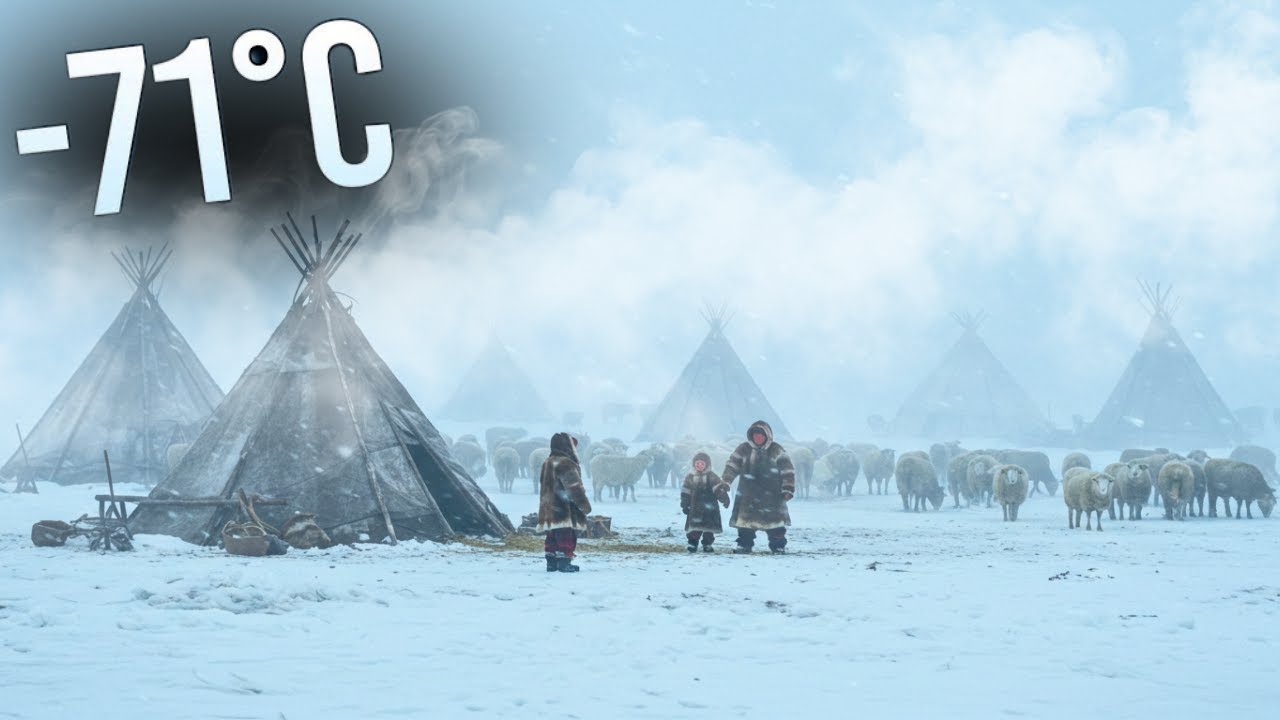 ASMR Traditional Life at -71°C | Survival, Cooking & Daily Nomadic Sounds - YouTube