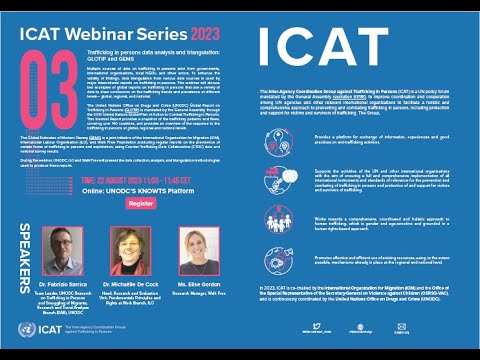 ICAT Webinar 3: Trafficking in persons data analysis and triangulation - YouTube