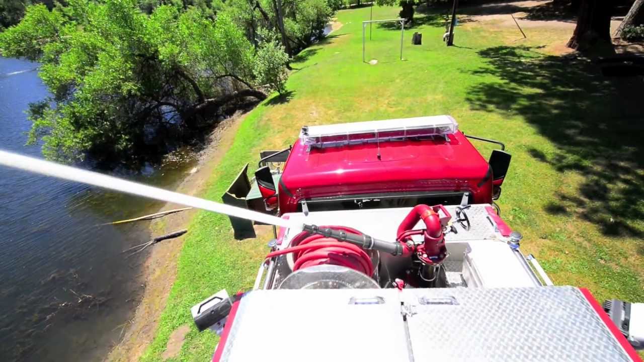 How fast can a fire engine drain its tank? - YouTube