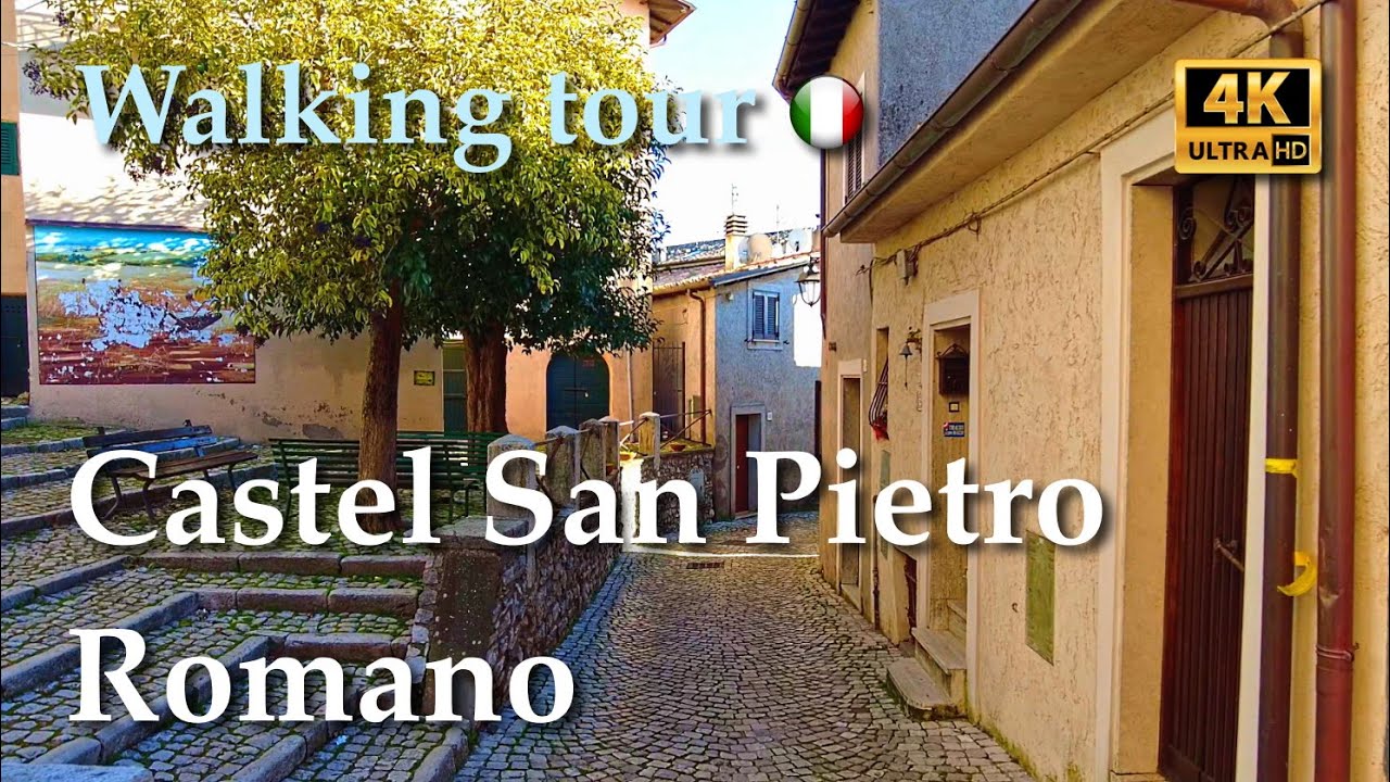 Castel San Pietro Romano (Lazio), Italy【Walking Tour】With Captions - 4K ...