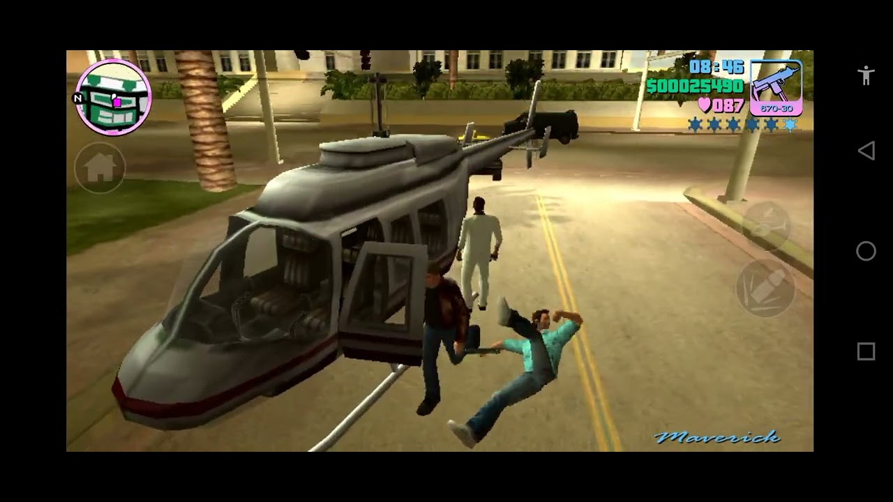 GTA VC || Go with lance and gets the cops attention and owns the Villa ...