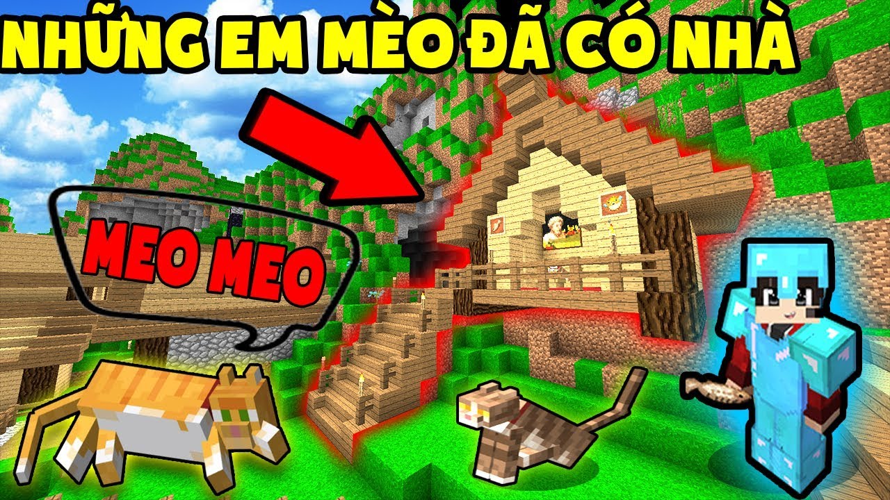 NHỮNG EM MÈO ĐÃ CÓ 1 NGÔI NHÀ ẤM ÁP - Minecraft Sinh Tồn Đảo Hoang #22 ...