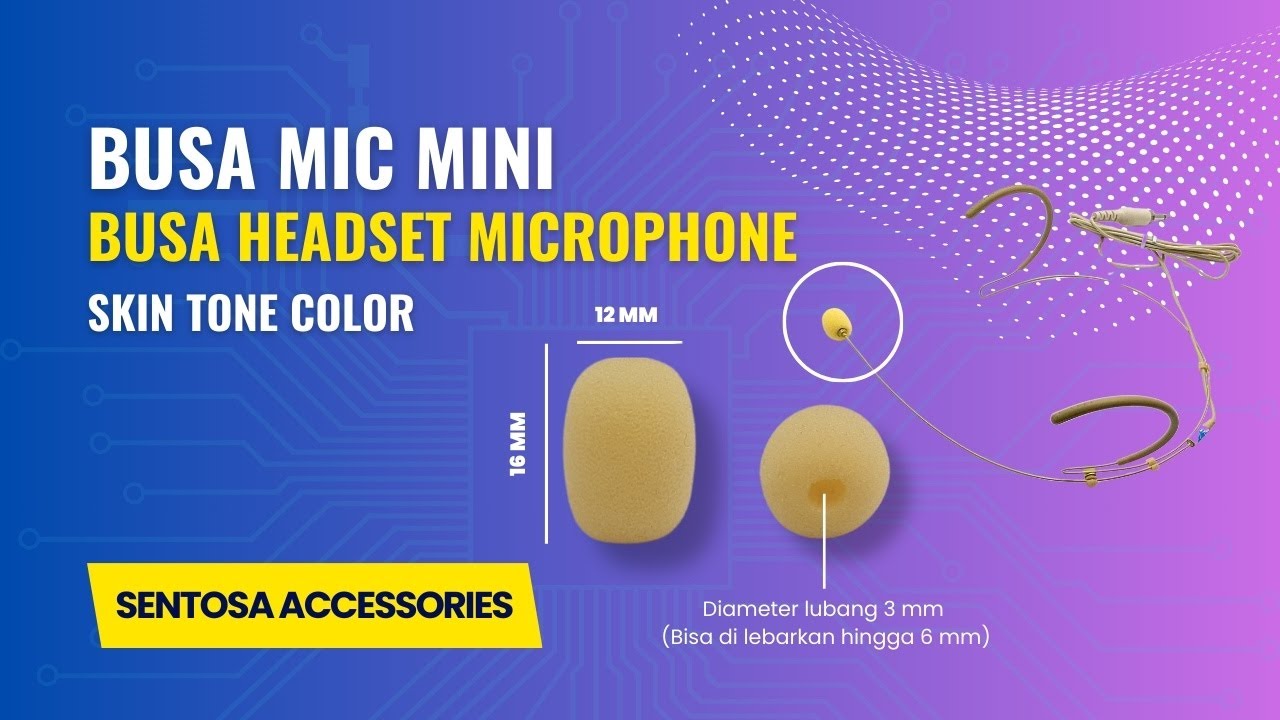 Busa Microphone Mini | Microphone Sponge | Busa Mic Headset Skin Tone ...