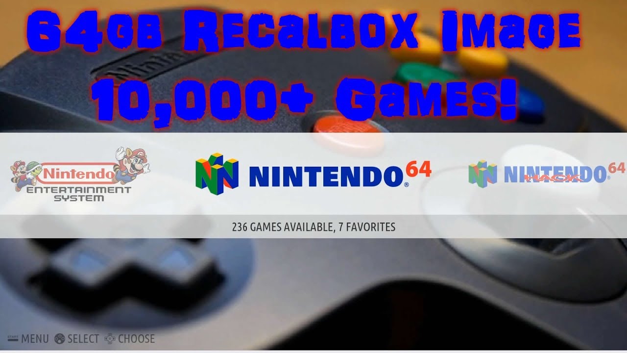 64gb RecalBox Pi 3 Image - 10,000+ Games - YouTube