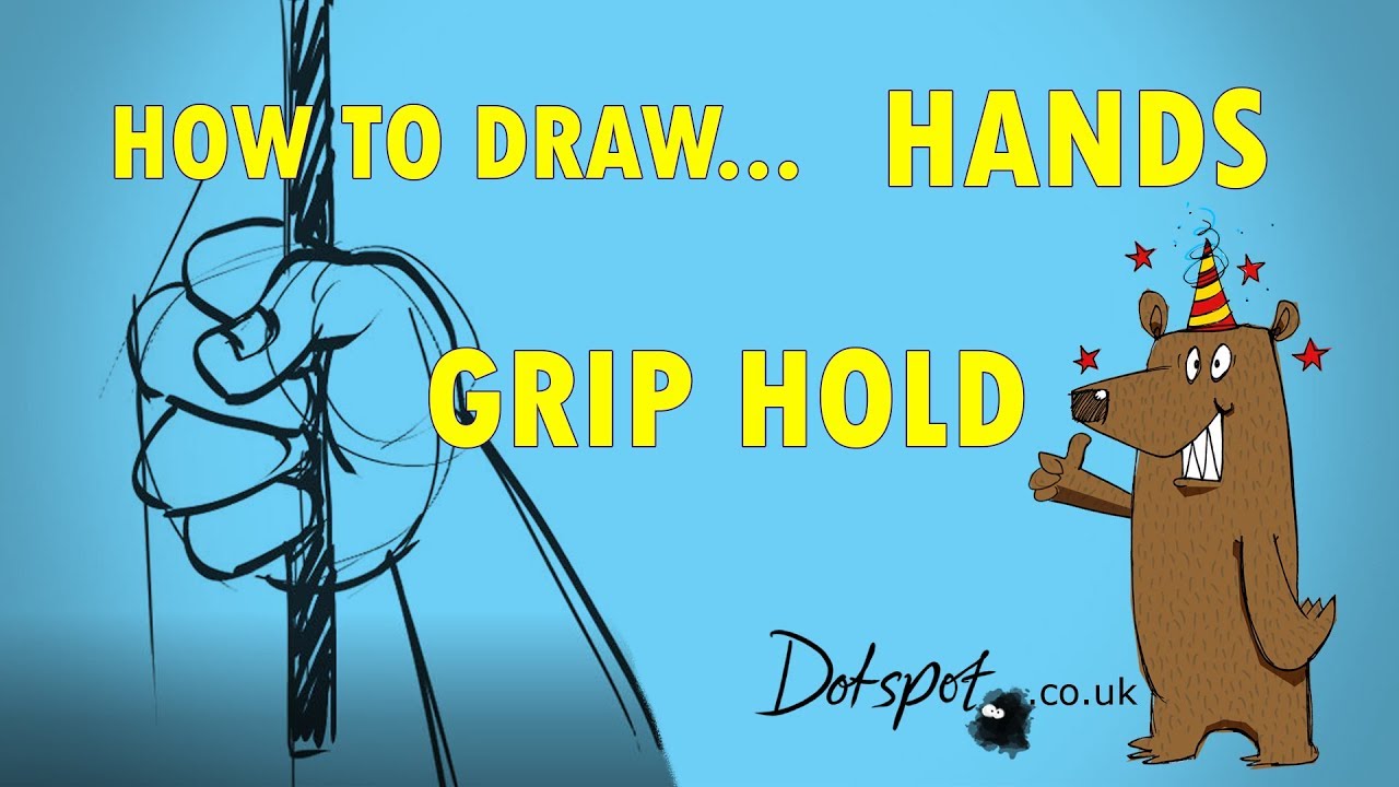 How to draw Cartoon Hands | Gripping Sword | Dotspot Cartoons | (EN ...