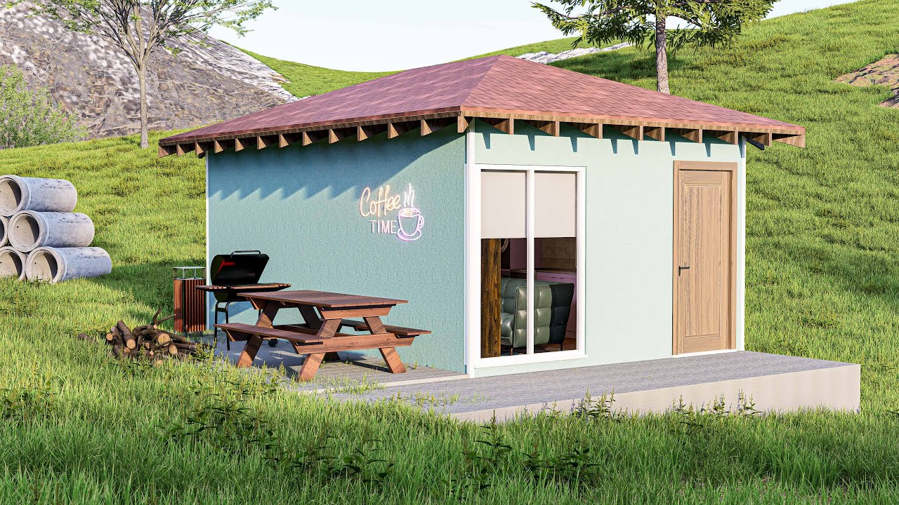 24 m2 (6x4) Small House 4K Ultra HD - YouTube