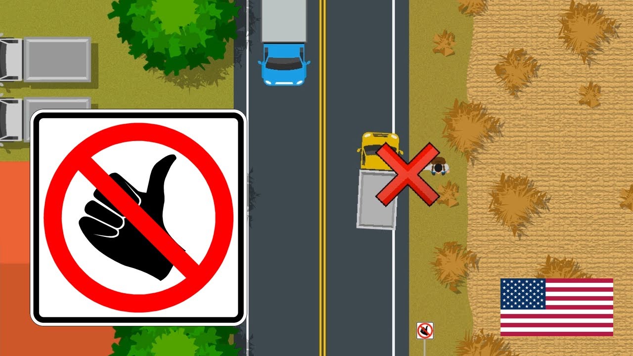 Traffic Signs | Road Signs USA | Regulatory Signs No Hitchhiking - YouTube