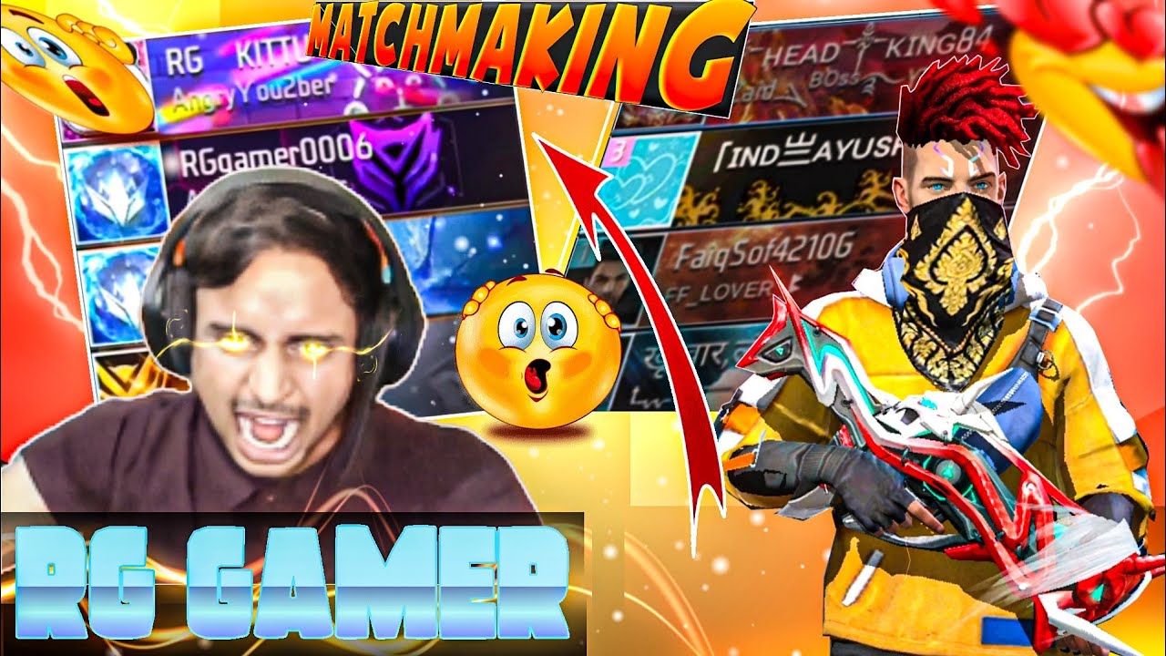 Matchmaking With RG Gamer 🥵|| Angry Youtuber😡😱|| @RGGamerLive ‼️ ...