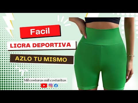 shorts o licra deportiva  , muy facil de hacer ,