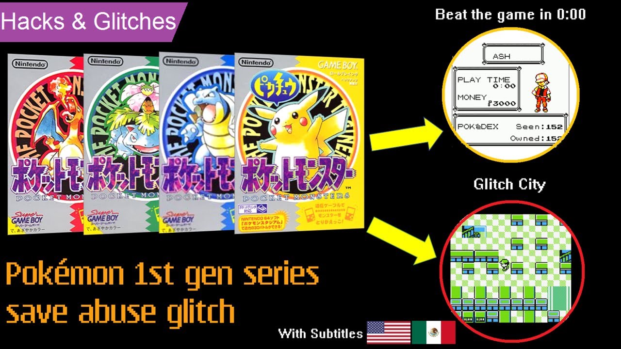 Let's corrupt Pokémon Yellow using save abuse glitch - YouTube